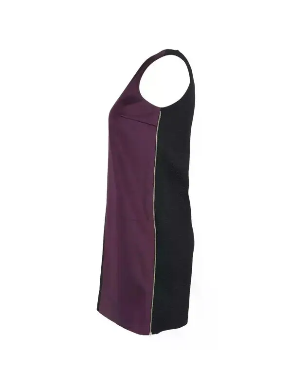 Victoria Beckham Colour-block Sleeveless Mini Dress - Purple