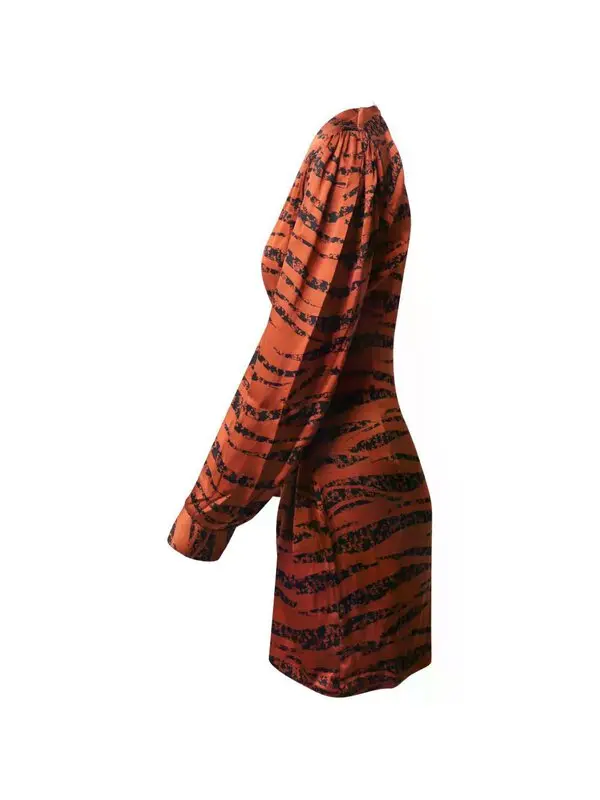 ANINE BING Tiger-print Mini Dress