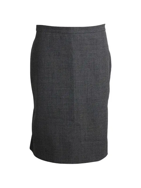 Moschino Pleated Wool Knee Length Skirt