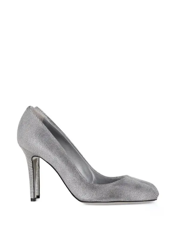 SERGIO ROSSI Round-toe Leather Pumps