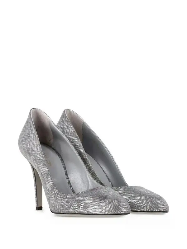 SERGIO ROSSI Round-toe Leather Pumps