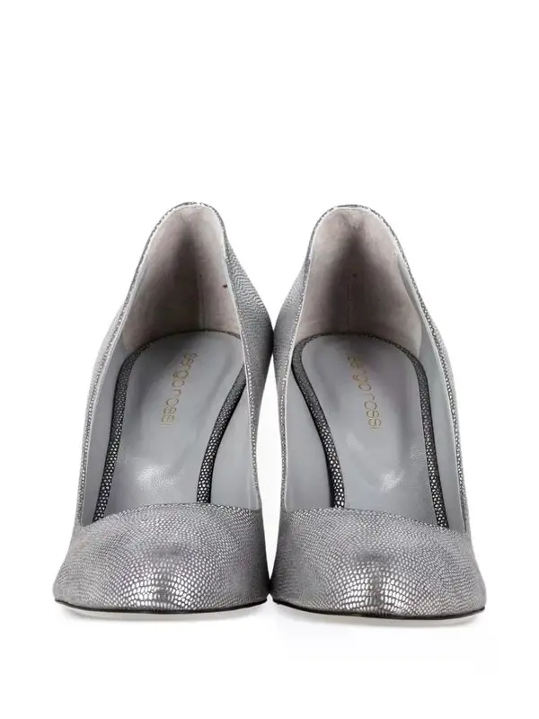 SERGIO ROSSI Round-toe Leather Pumps