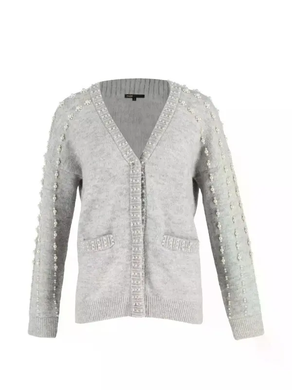 Maje Embellished Pocket Cardigan