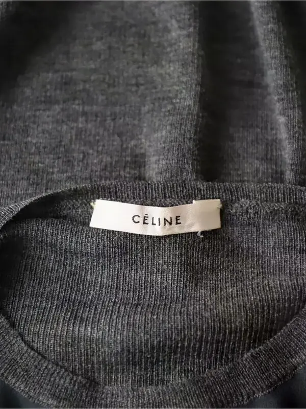 Celine Sheer Panel Long-sleeve Top