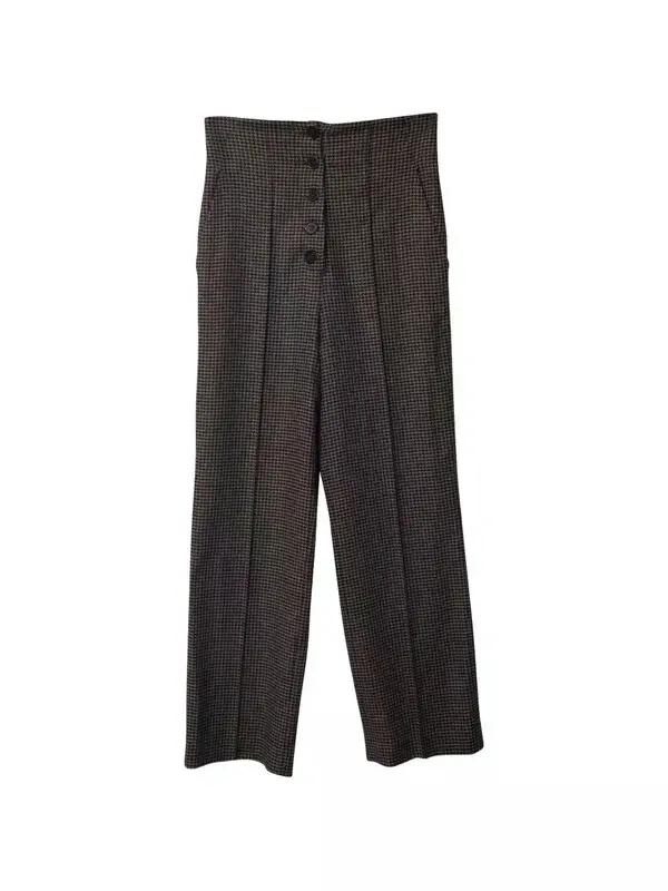 Nanushka Houndstooth-pattern Button Trousers