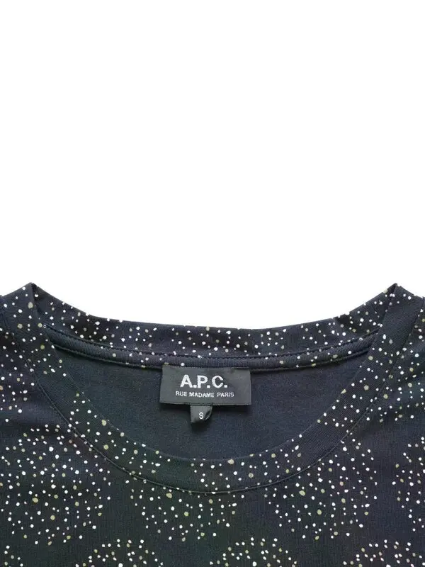 A.p.c. Polka Dot Crewneck T-shirt - Black