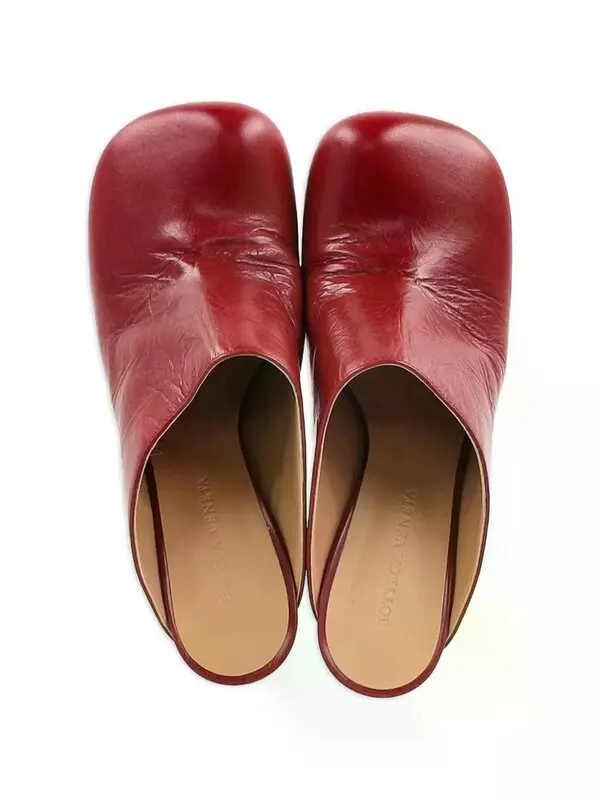 Bottega Veneta Round-toe Leather Mules