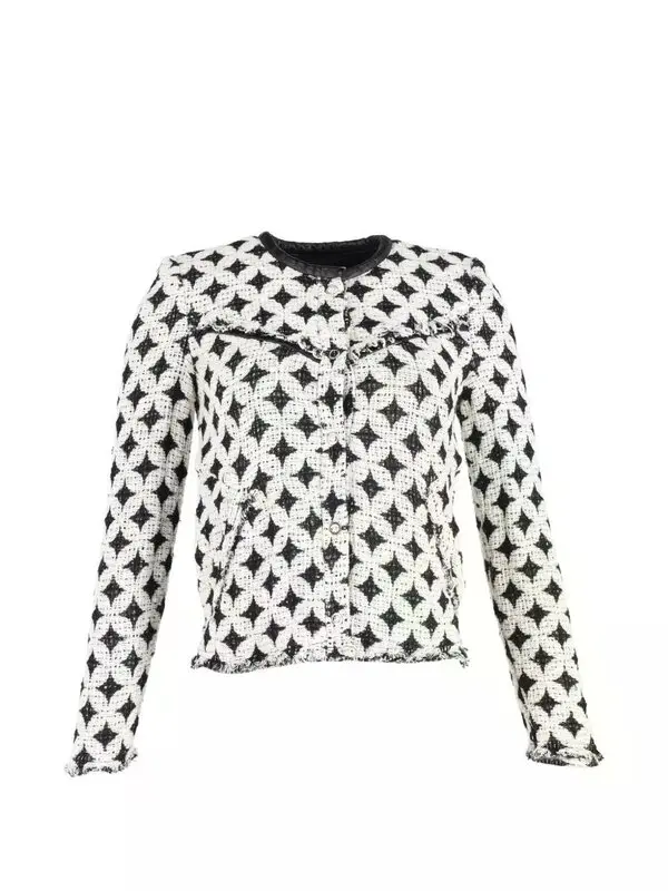 IRO PARIS Printed Wool Jacket - White