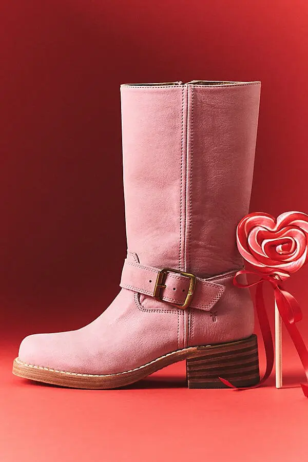 THE FRYE COMPANY Exclusive Campus Buckle Boots - Pink