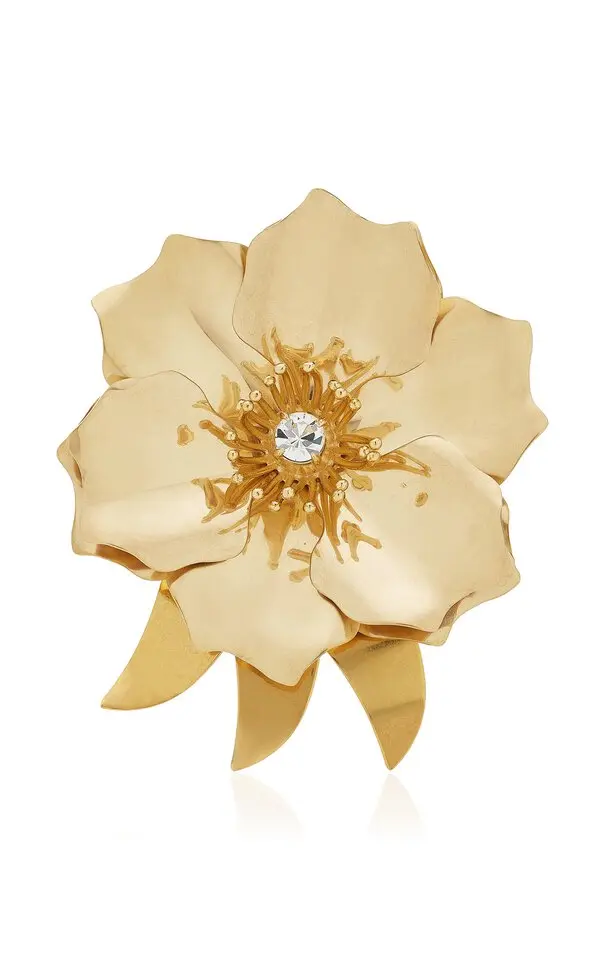 Miu Miu Floral Brooch - Gold
