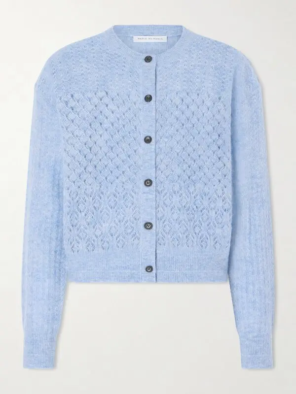 Maria Mcmanus Pointelle-knit Cardigan