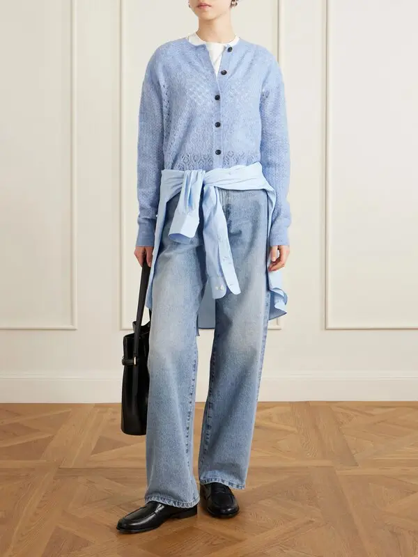 Maria Mcmanus Pointelle-knit Cardigan