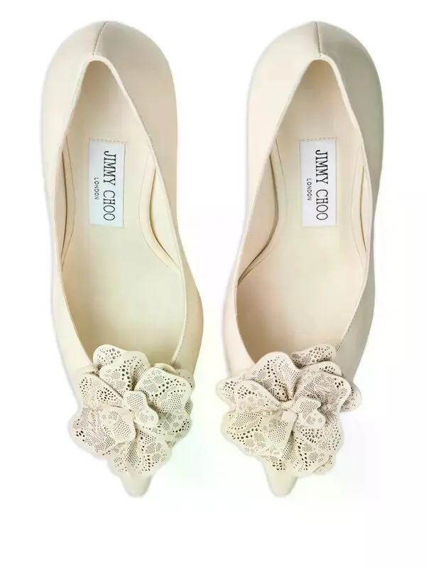 JIMMY CHOO Bomba Mimi 85mm Flower-appliqué Pumps