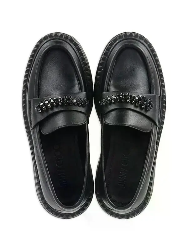 JIMMY CHOO Bryer Leather Loafers
