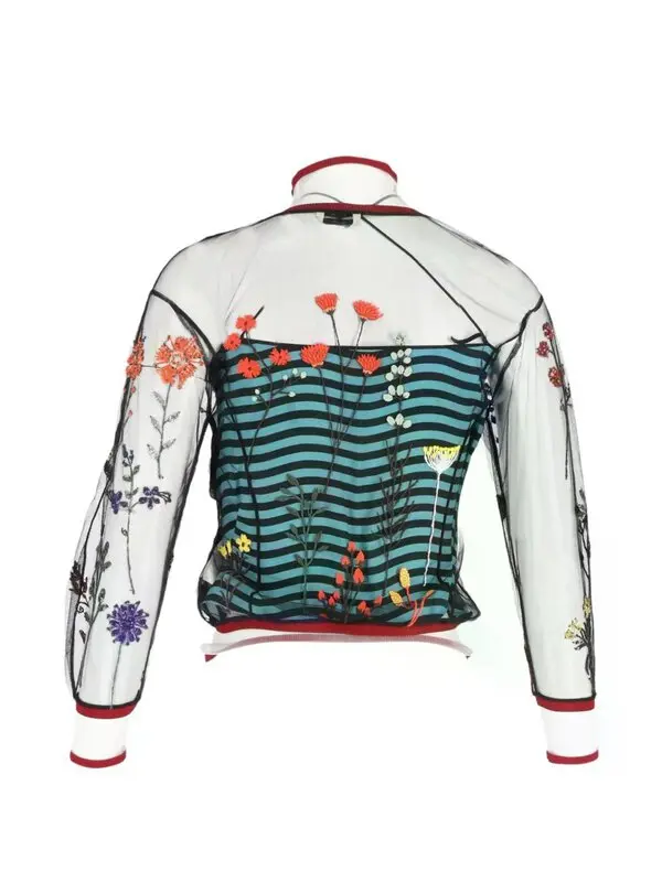 Fendi Embroidered Long Sleeve Blouse