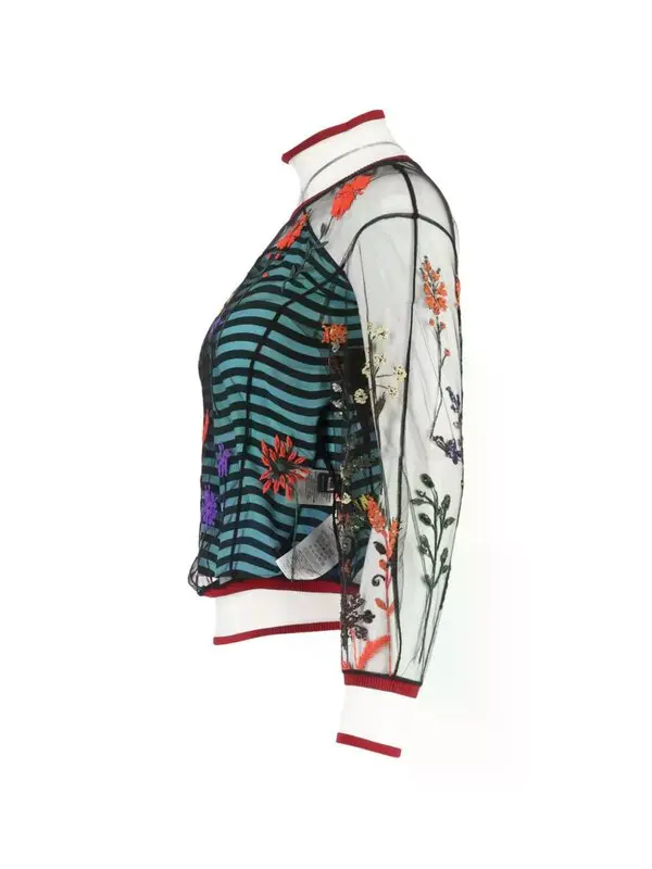 Fendi Embroidered Long Sleeve Blouse