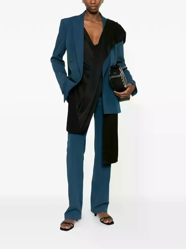 Patrizia Pepe Double-breasted Blazer - Blue