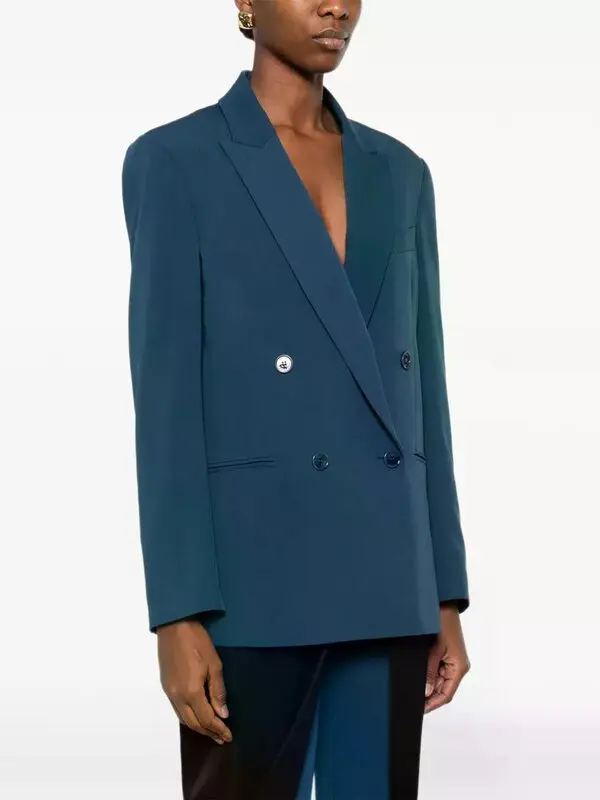 Patrizia Pepe Double-breasted Blazer - Blue