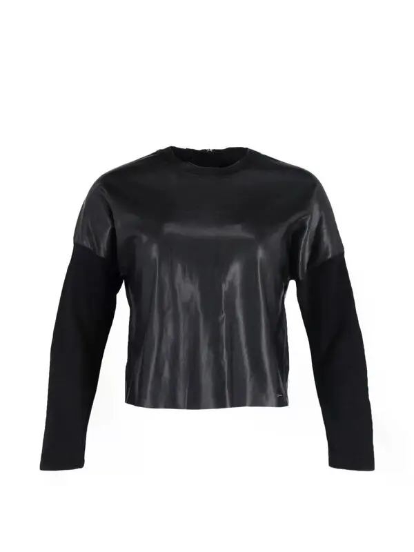 Dsquared2 Faux-leather Long-sleeve Top