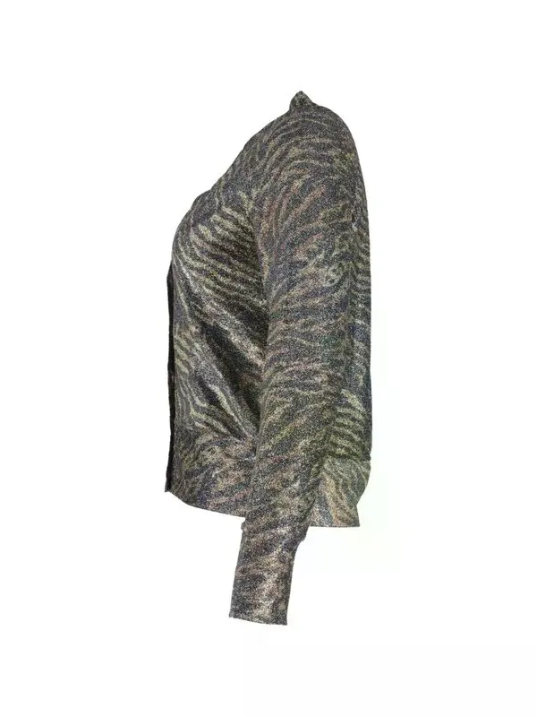 GANNI Animal-print Jersey Cardigan