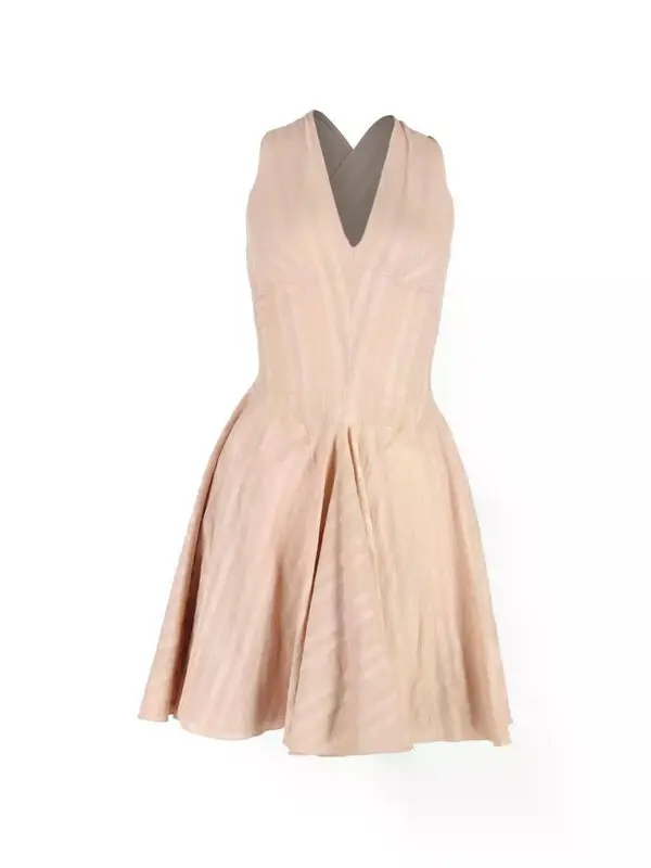 Alaïa Striped Flared Mini Dress