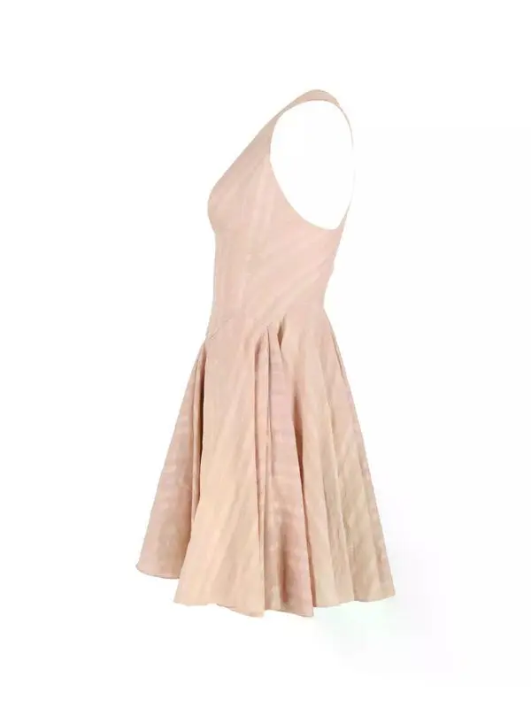 Alaïa Striped Flared Mini Dress