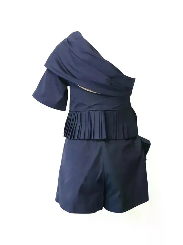 Chloé Asymmetrical Pleated Playsuit