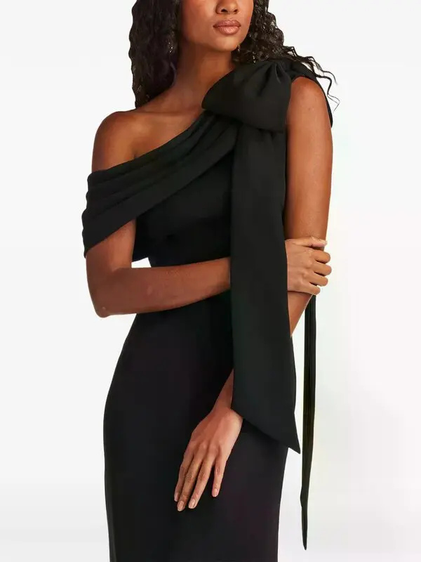 Tadashi Shoji Bow One-shoulder Maxi Dress