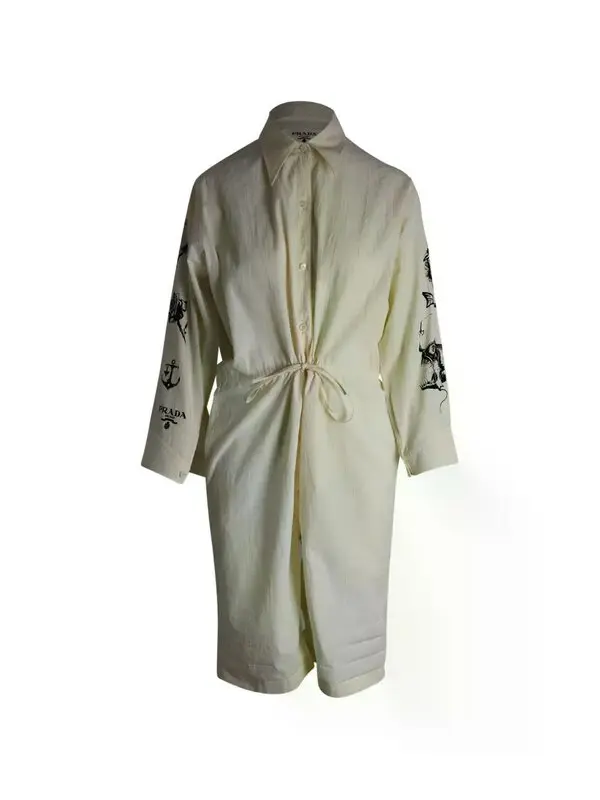 Prada Drawstring Jumpsuit - Neutrals