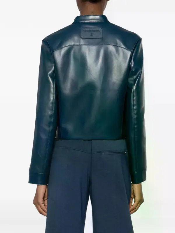 Patrizia Pepe Coated Fabric Biker Jacket