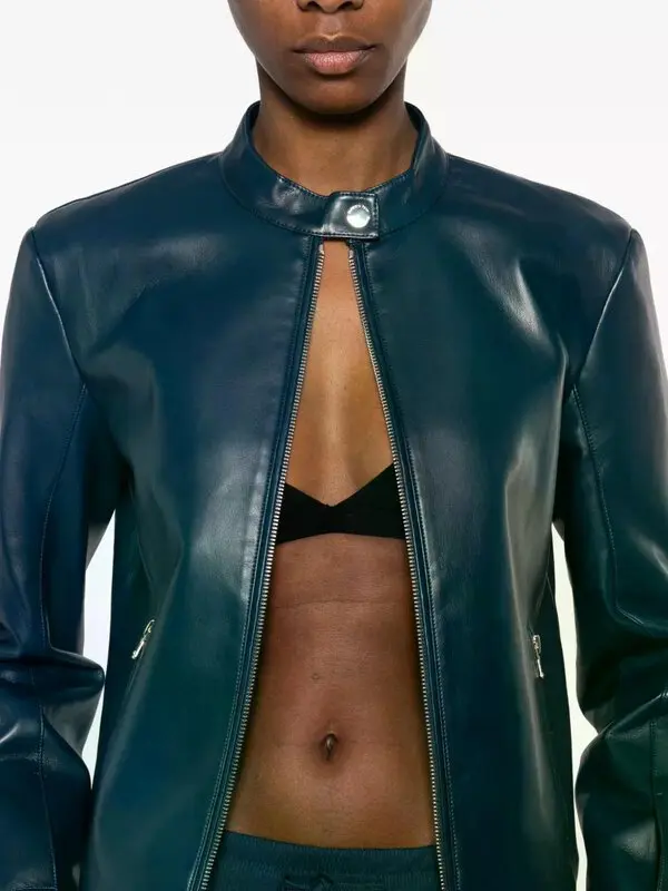 Patrizia Pepe Coated Fabric Biker Jacket