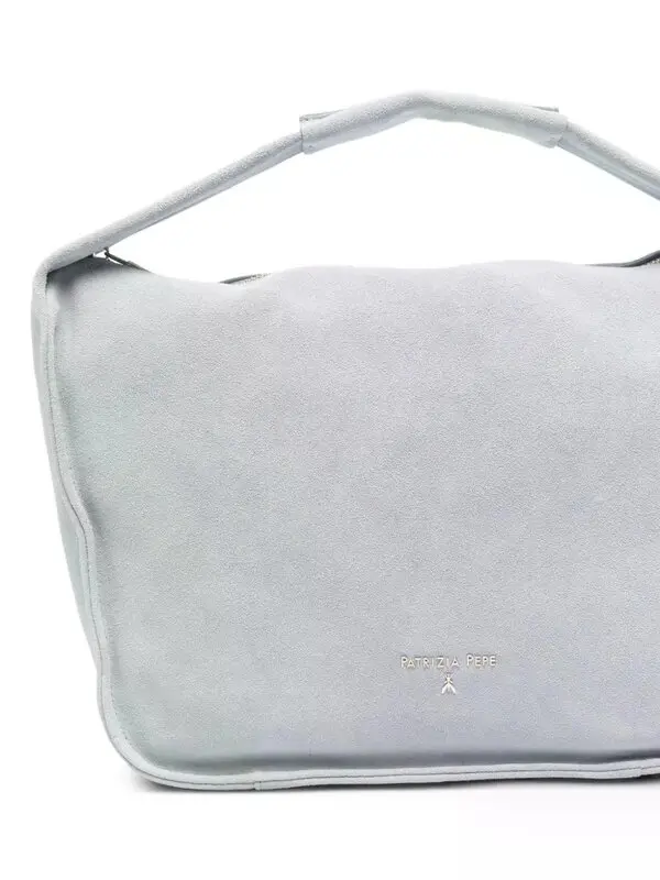 Patrizia Pepe Suede Hobo Tote Bag - Blue