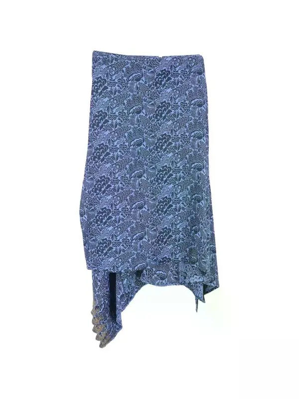 Chloé Vintage Asymmetric Floral-print Skirt