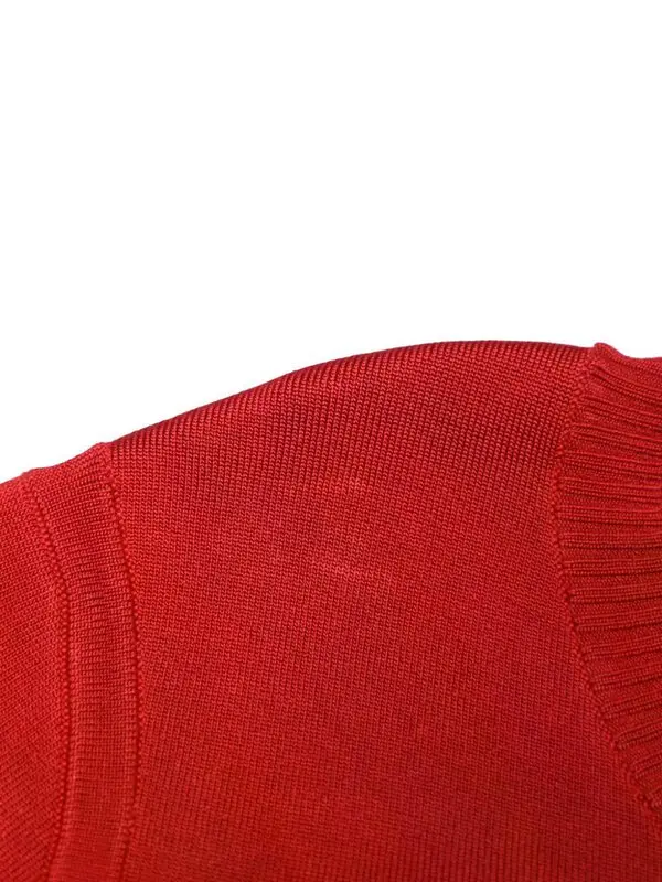 Herve Leger Cut-outs Ribbed Sweater - Red
