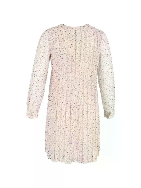 Chloé Pleated Geometric Print Knee Length Dress