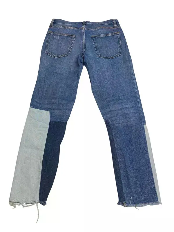 Sandro Patchwork Frayed Jeans