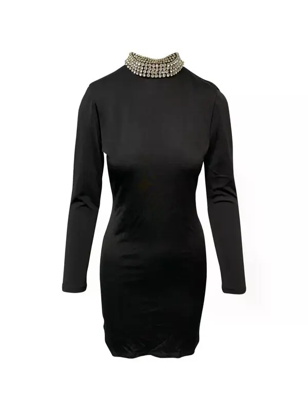 Alice + Olivia Diamond Embellished Open Back Dress