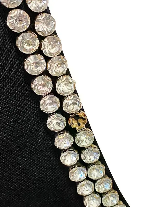 Alice + Olivia Diamond Embellished Open Back Dress