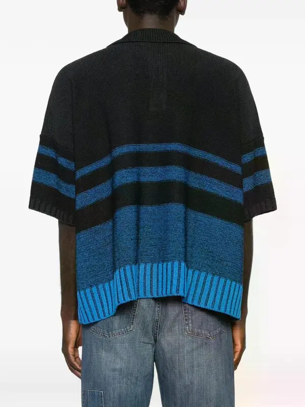 WALES BONNER Stripe Button Knit Top