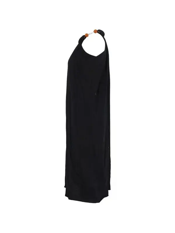 JIL SANDER Beaded-strap Halter Midi Dress