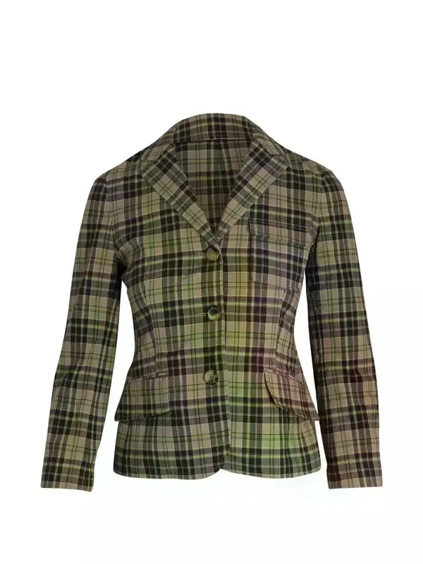 Theory Tartan Print Blazer