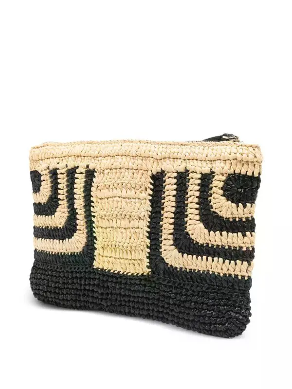 Patrizia Pepe Raffia Pattern Clutch