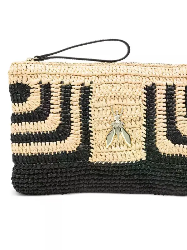 Patrizia Pepe Raffia Pattern Clutch