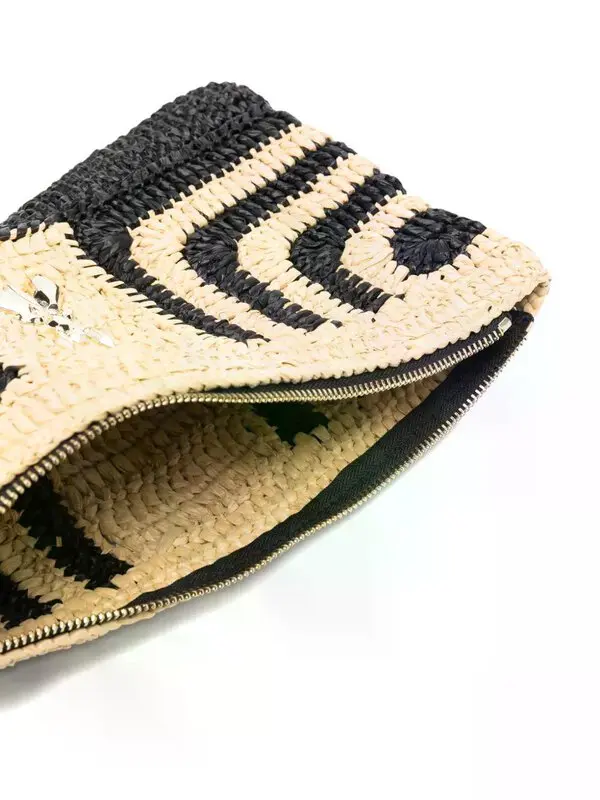 Patrizia Pepe Raffia Pattern Clutch