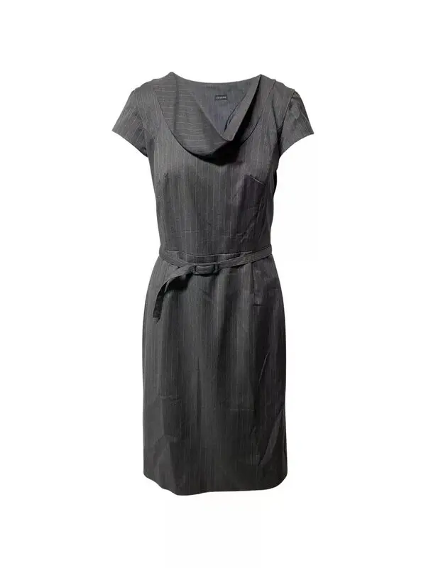 JOSEPH Pinstripe Cowl Neck Dress