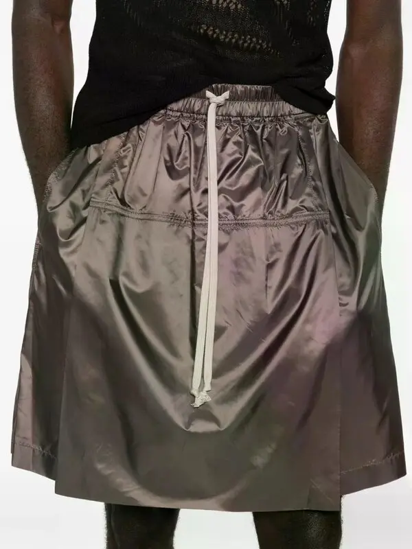 MONCLER + RICK OWENS Drawstring Waist Skorts - Brown