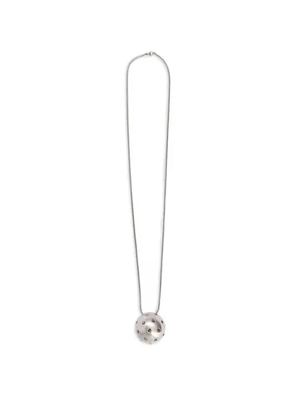 Rick Owens Sphere Pendant Necklace - Silver