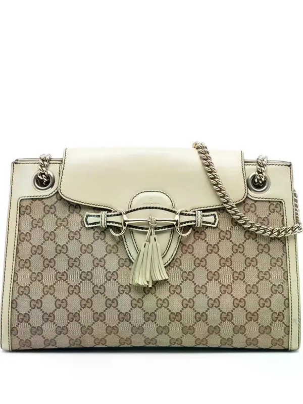 Gucci Large Gg Canvas Emily Shoulder Bag - Brown
