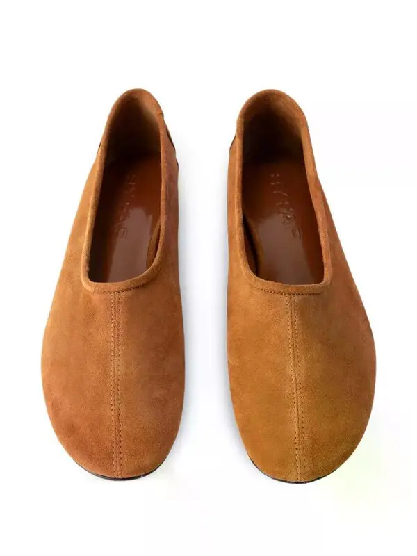 By Far Prudence Summer Leather Ballet Flat - Brown