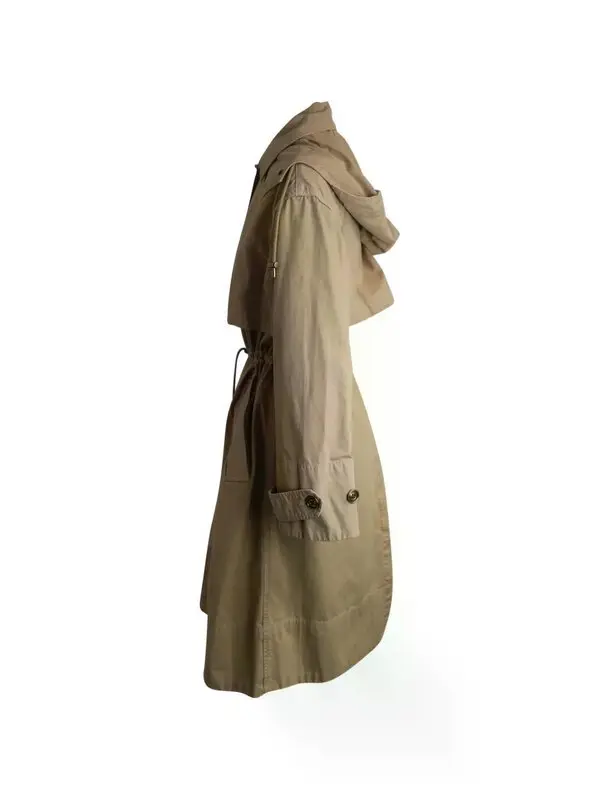 Michael Kors Hooded Cotton Trench Coat